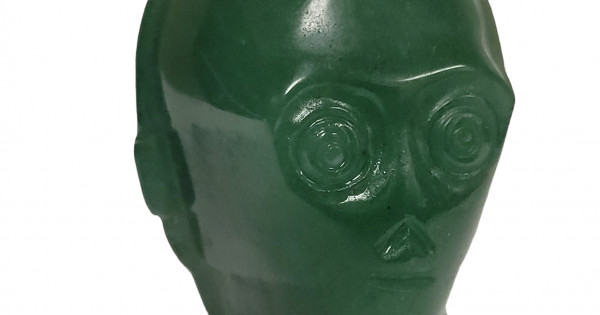 C-3PO head green aventurine star wars