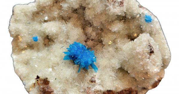 Pentagonite on stilbite